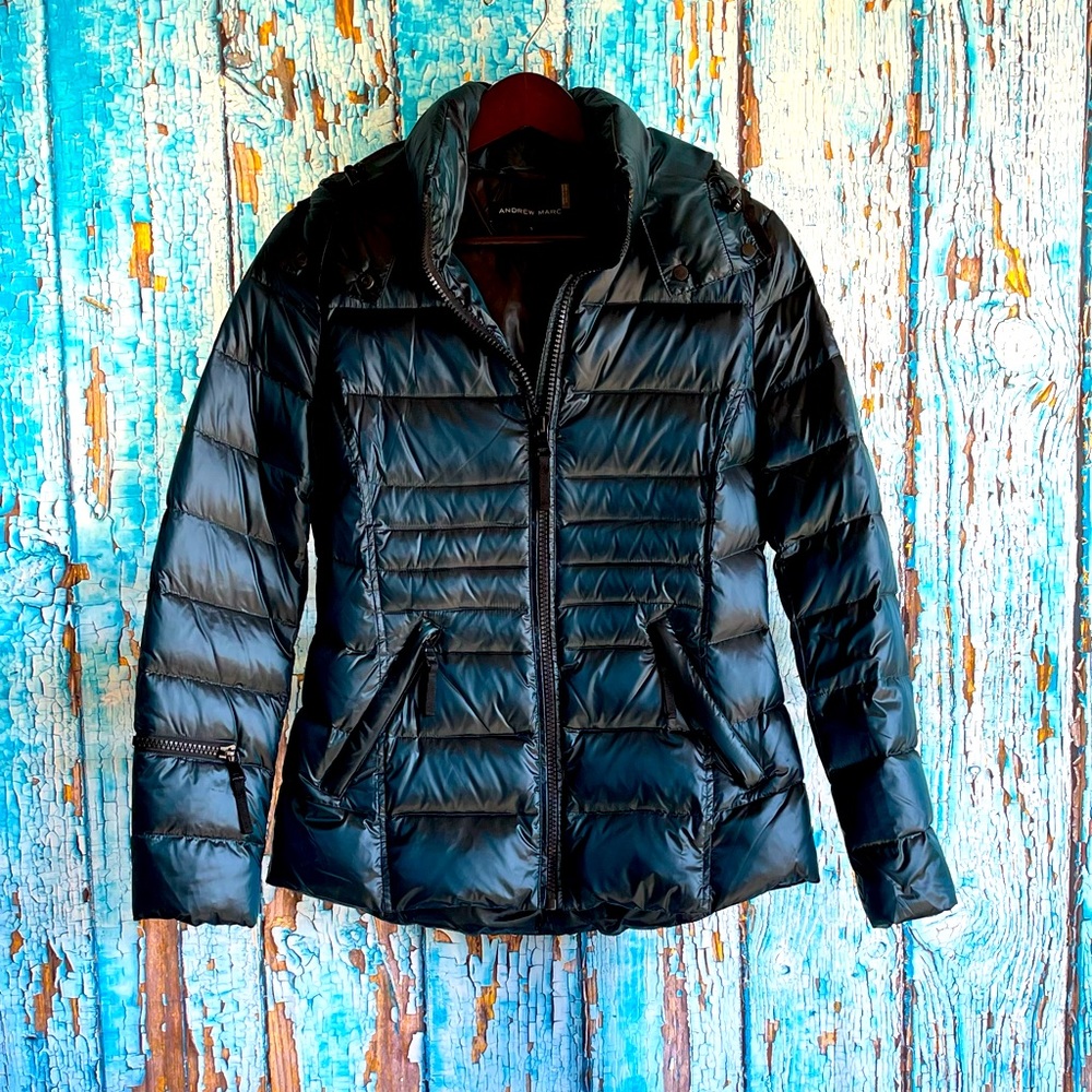 Andrew Marc Quilted Puffer Jacket Womens Small - Gem